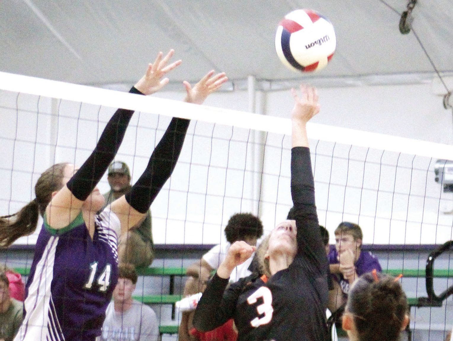 Bomber Volleyball Notches Road Conference Victory
