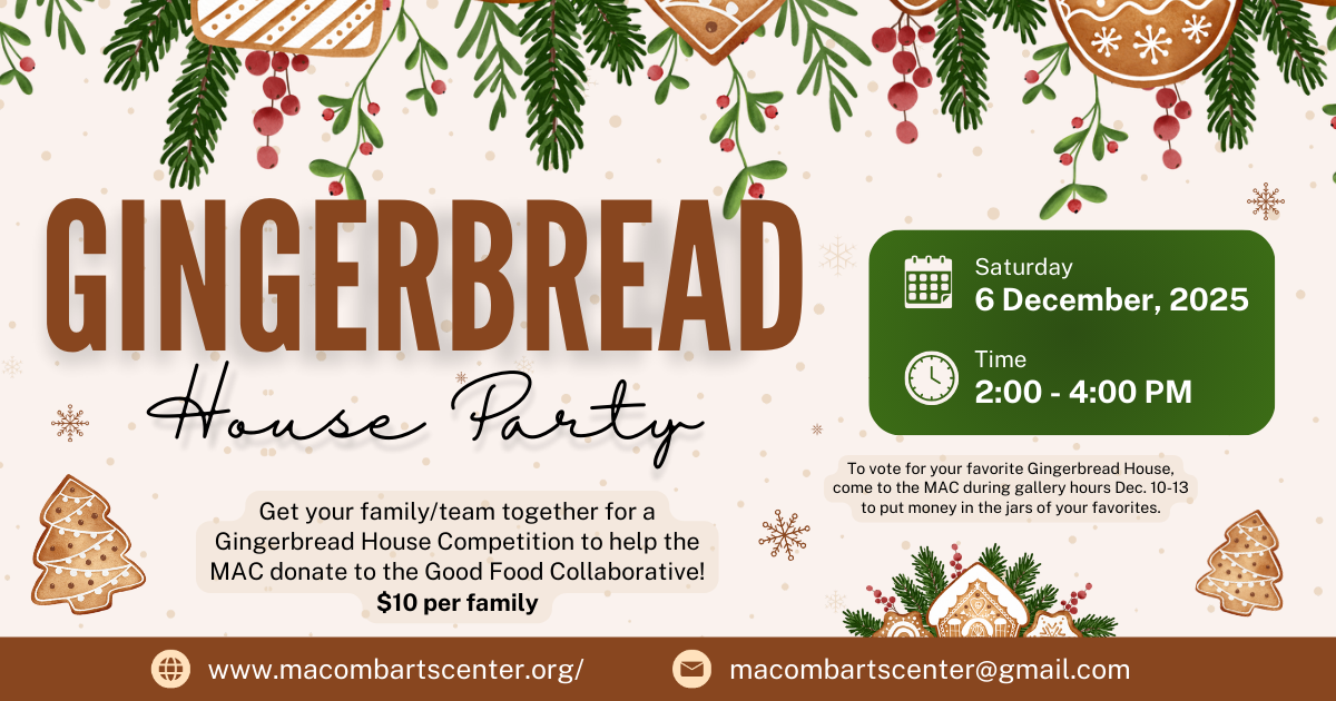 MAC to Host Gingerbread House Party During Dickens on the Square